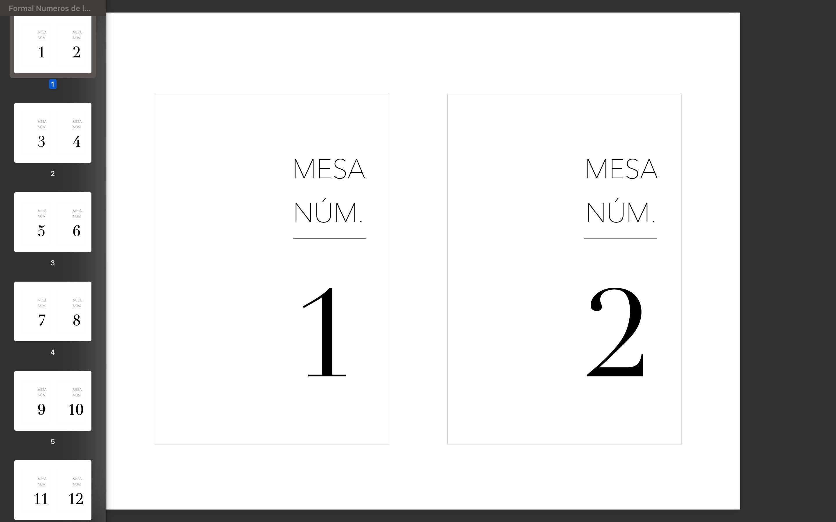 Números De La Mesa Elegantes En Español // Elegant Table Numbers in ...