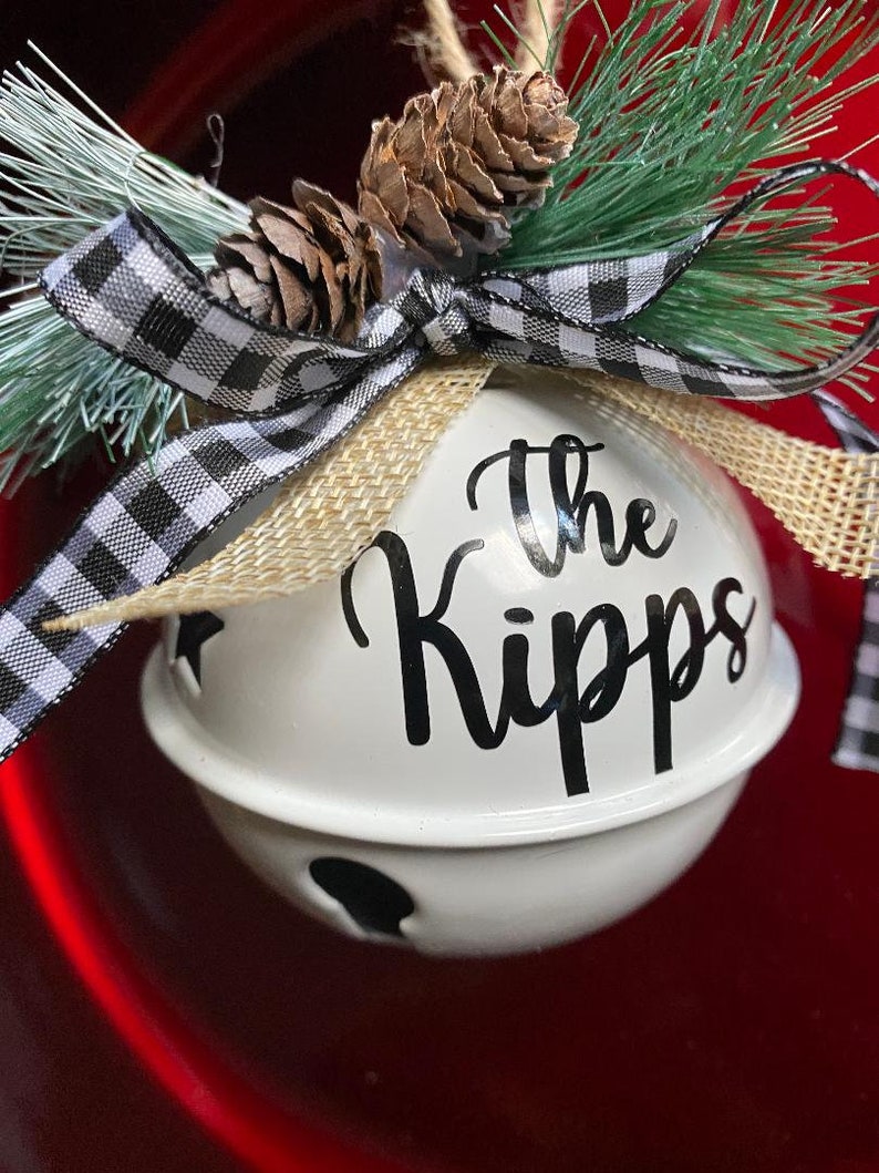 Rustic Bell Ornaments Personalized - Etsy