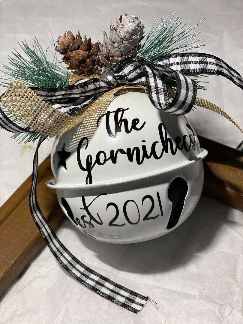 Rustic Bell Ornaments Personalized - Etsy