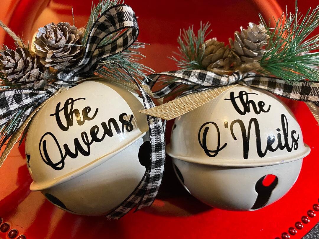 Rustic Bell Ornaments Personalized - Etsy