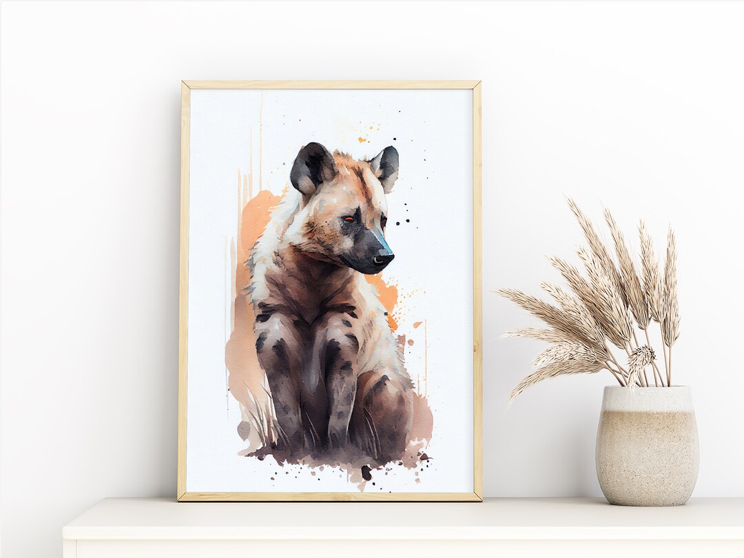 Hyena Painting Digital Art Wildlife Digital Wall Art PRINTABLE Digital ...
