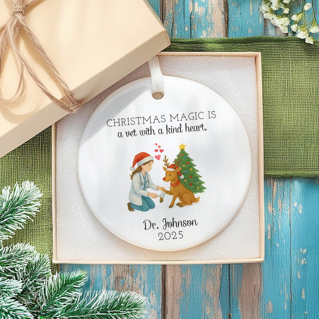 Personalized Veterinarian Christmas Ornament - Custom Vet Gift - Etsy