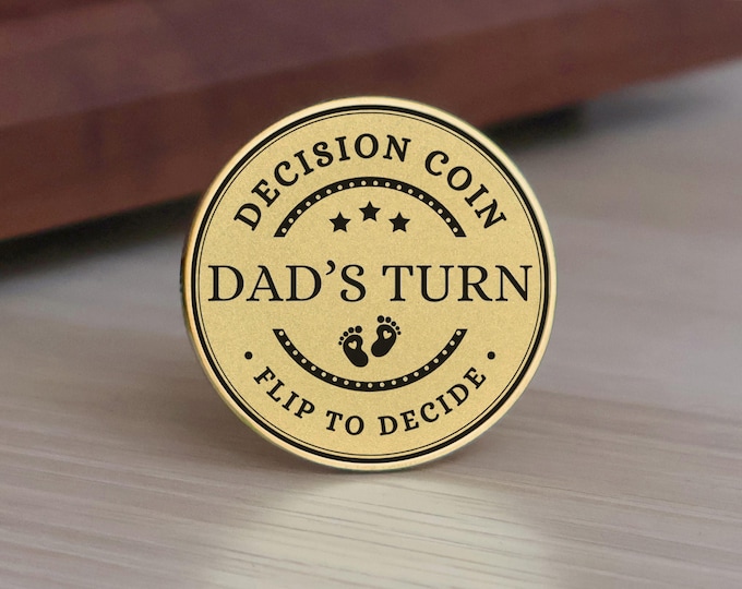 New Parents Gift Decision Flip Coin, Wooden Flip Coin for Decision ...