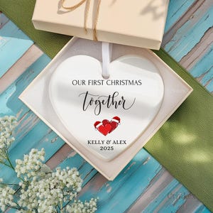 First Christmas Together Ornament. Custom Couple Gift for Christmas ...