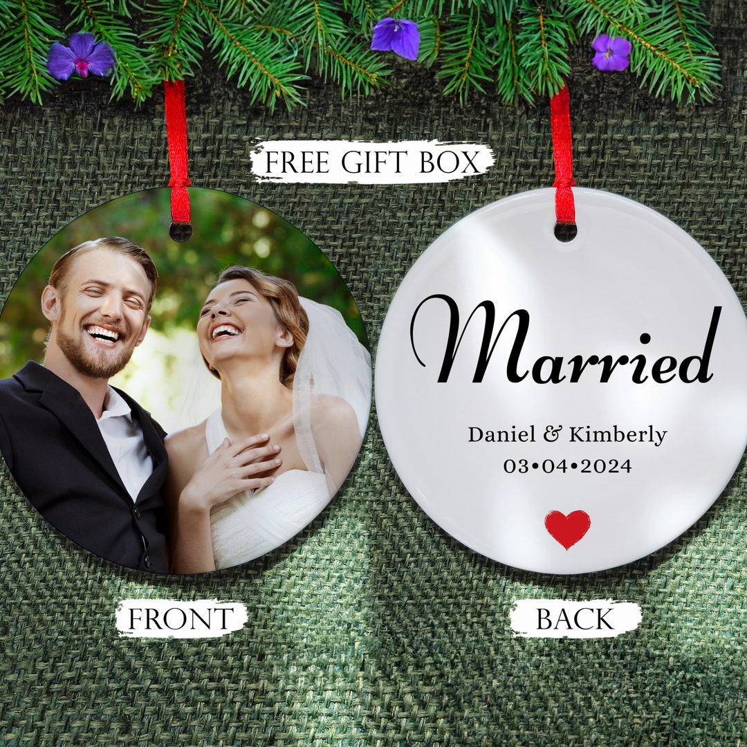 Wedding Photo Gifts, Married Ornament, Wedding Gifts for Couple ...