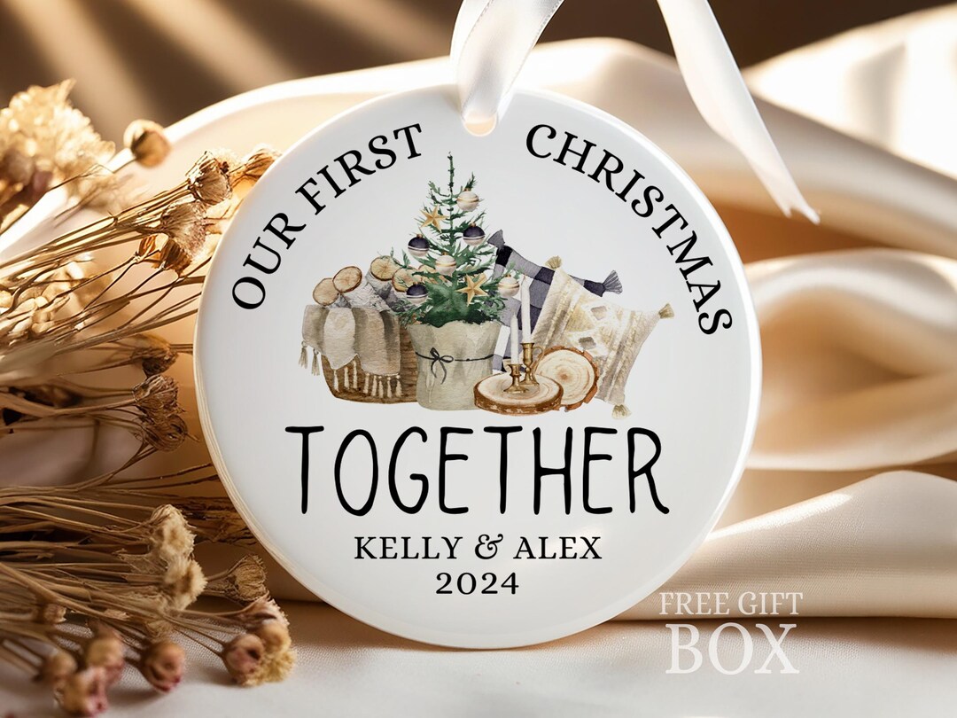 First Christmas Together Ornament. Custom Couple Gift for Christmas ...