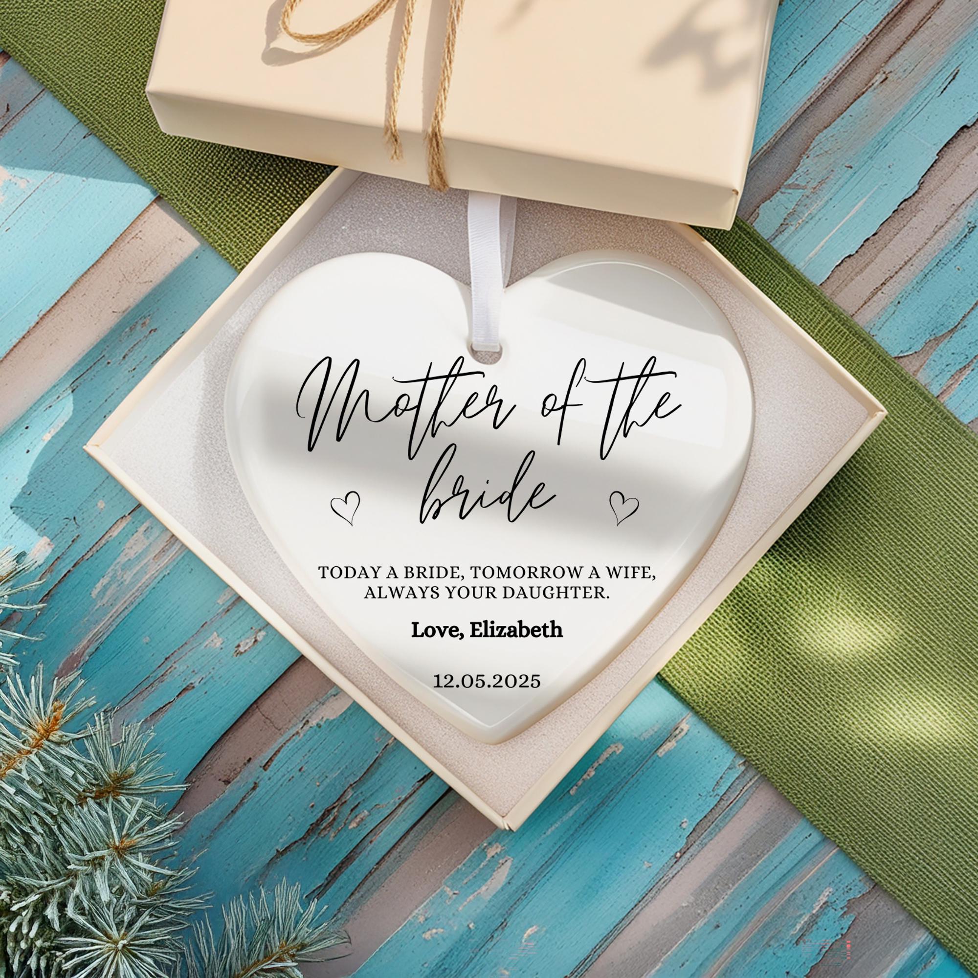 Personalized Mother of the Bride Ornament, Wedding Gift - Etsy
