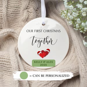 First Christmas Together Ornament. Custom Couple Gift for Christmas ...