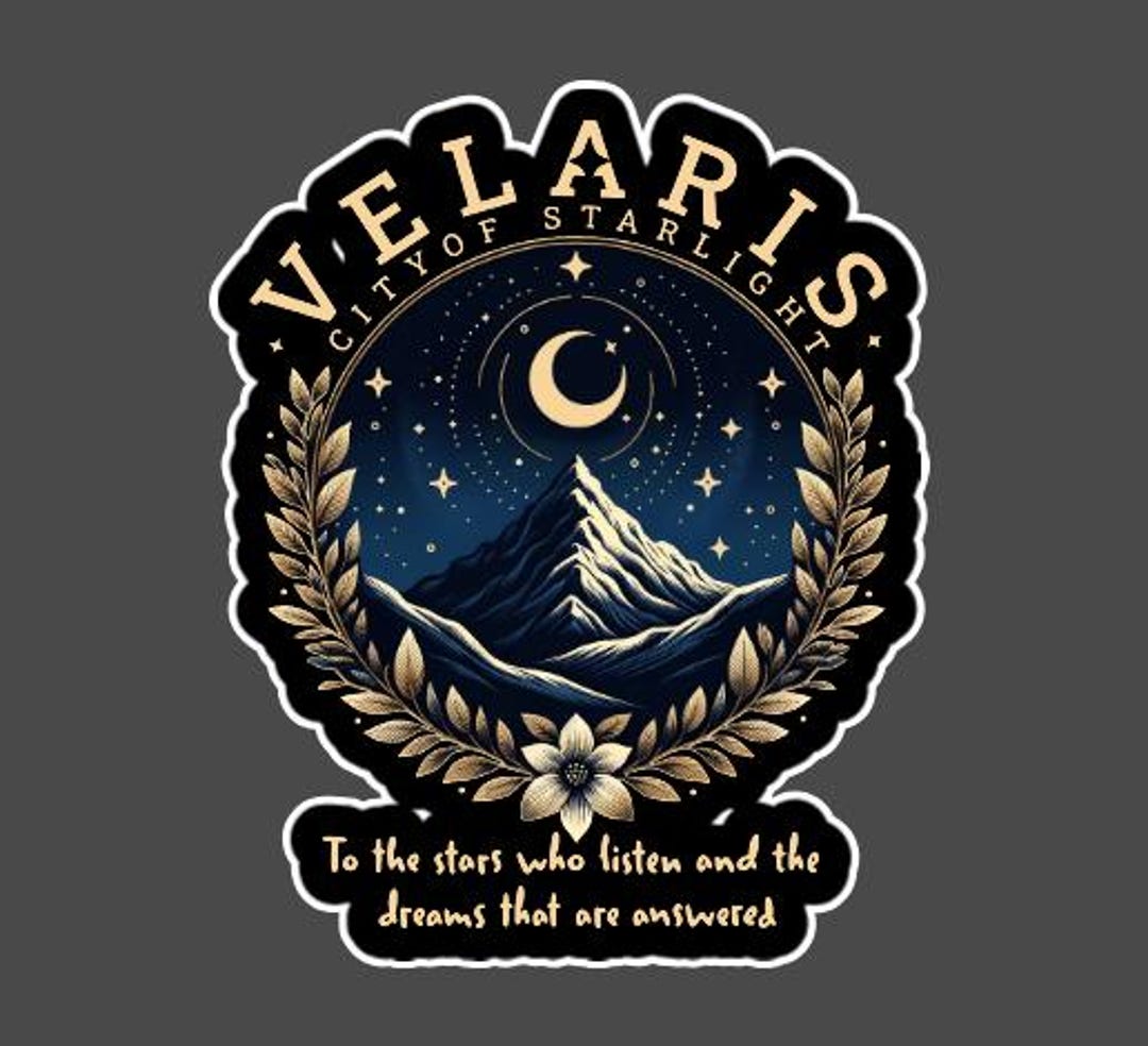 Velaris Starlight City ACOTAR Sticker Art Mystical Night Sky & Dreamy ...