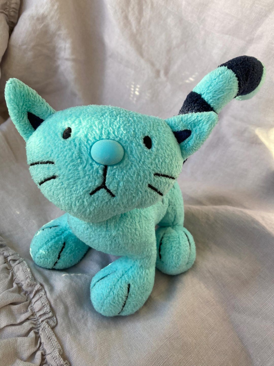 Bob the Builder Cat Pilchard Plush Toy/vintage 2001 Pilchard the Blue ...