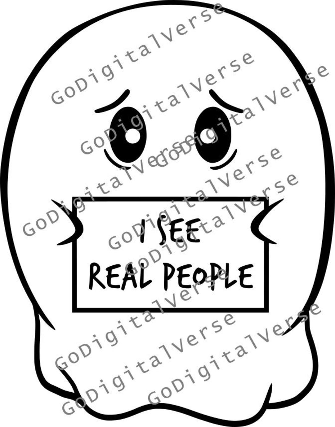 Ghost See Real People - SVG, PNG, and PDF - Etsy