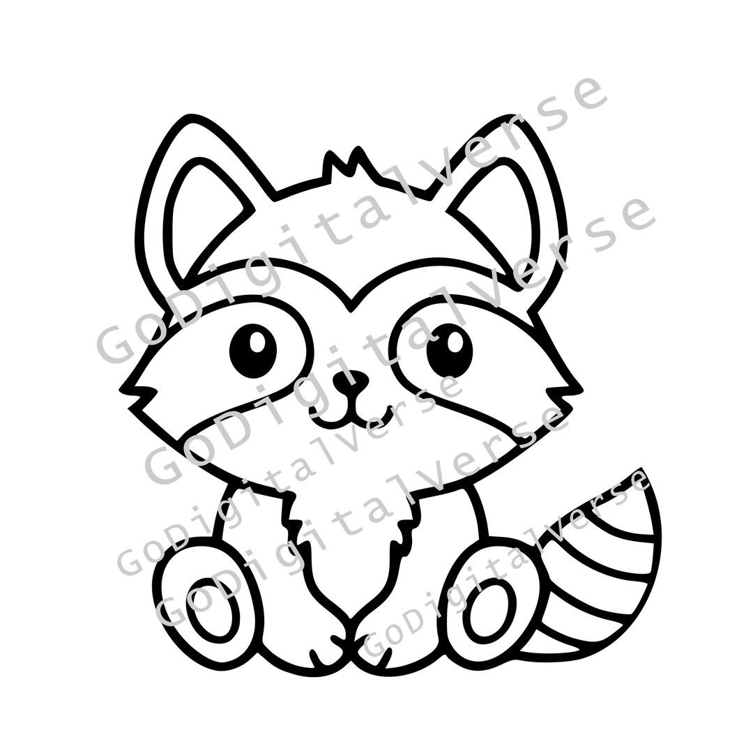 Raccoon - SVG, PNG, and PDF - Etsy
