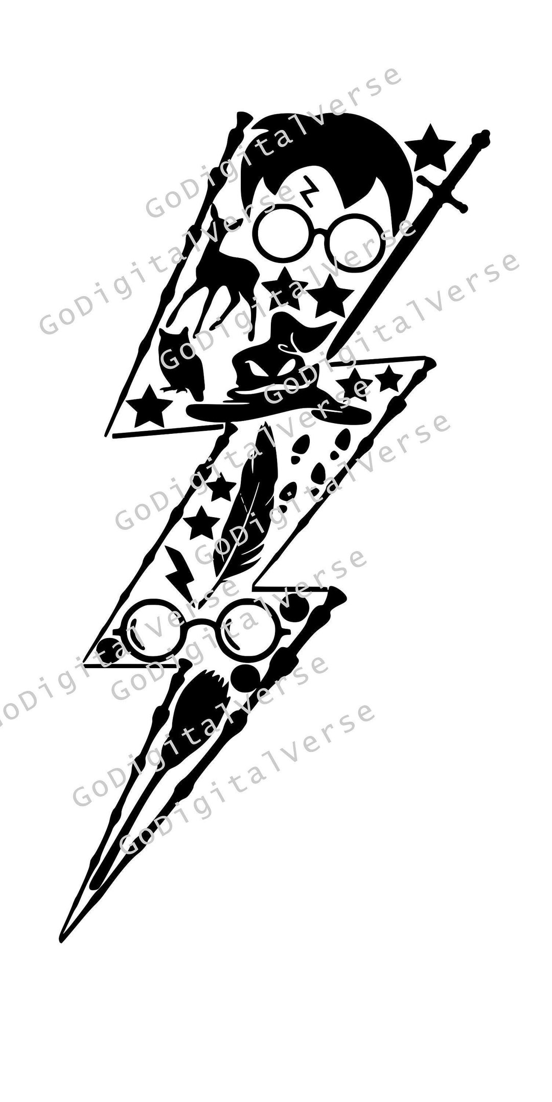 HP Lightning Bolt - SVG, PNG, and Pdf - Etsy