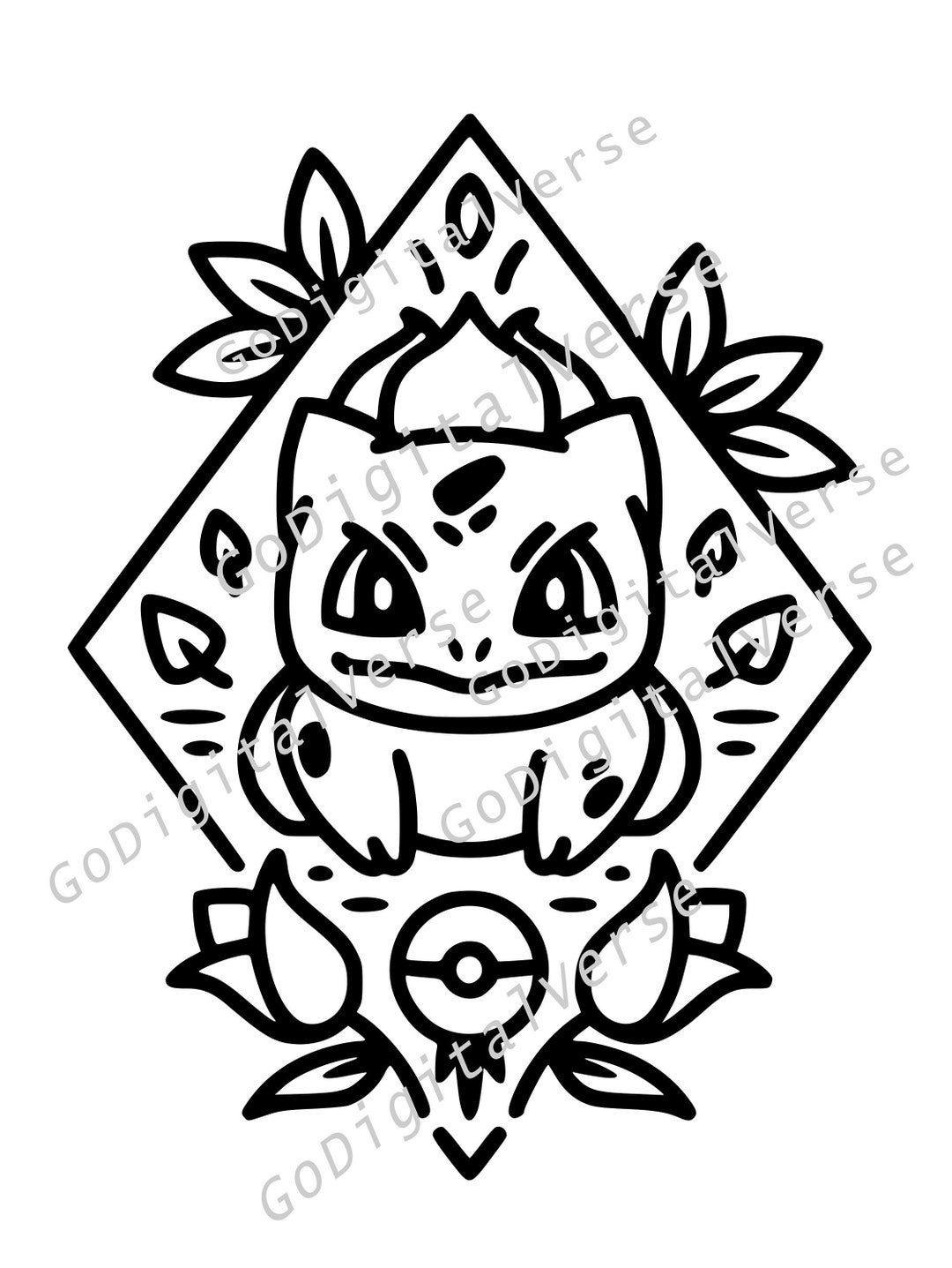 Poke Character - SVG, PNG, and PDF - Etsy