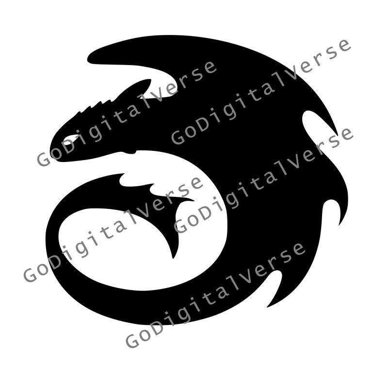 Toothless Silhouette - Etsy