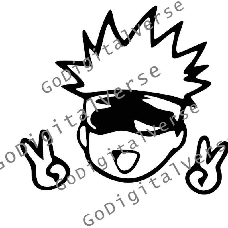 Anime Character Peace Sign - Etsy