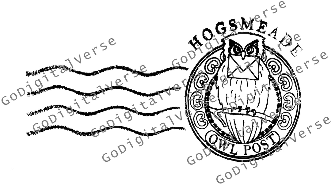 HP Owl Stamp Vintage - SVG, PNG, and Pdf - Etsy