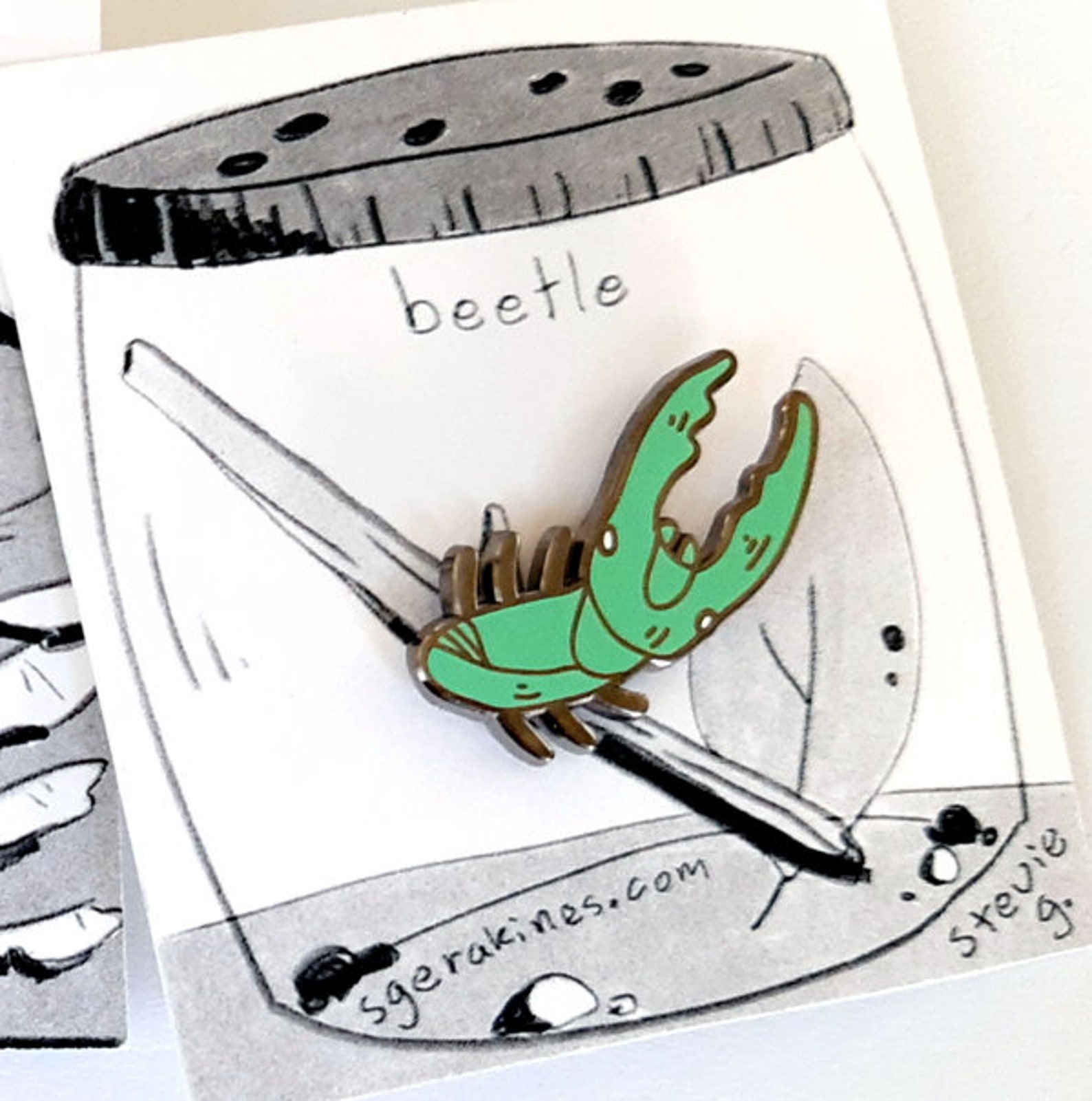Bug Enamel Pins Pill Bug/roly Poly Stag Beetle Grub - Etsy