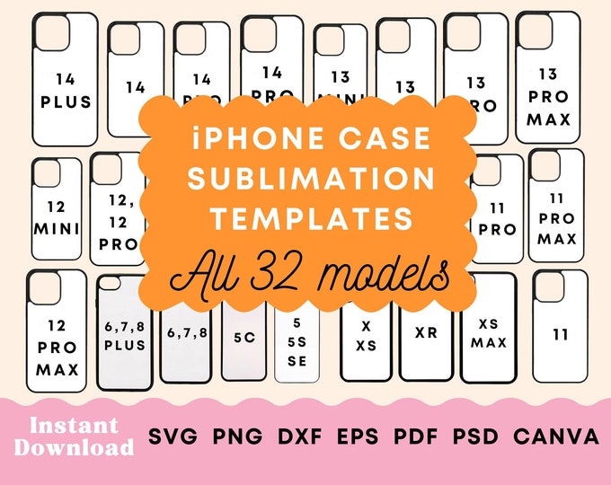 IPhone 12 Pro Template for Sublimation 8.5x11 Sheet SVG, PNG, PSD and ...