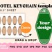 Motel Keychain Template, Motel Key SVG Cut File, Sublimation Template ...