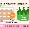 Kids Crown Template, Crown SVG, Party Hat Template, Crown Template ...