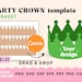 Kids Crown Template, Crown SVG, Party Hat Template, Crown Template ...
