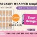 Mini Chocolate Wrapper Template, Chocolate Bar Template Mini Candy Bar ...
