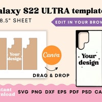 SVG Samsung S22 Ultra Skin Template - Full Wrap Skin Cutting Template ...