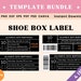 Shoe Box Label Template BUNDLE Shoe Box Label SVG Printable - Etsy