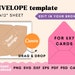 Envelope Template, Envelope 5x7, Envelope SVG Template Cricut, Envelope ...
