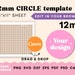 12mm Circle Template, Circle SVG, Circle Label Template, Sticker ...