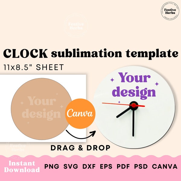 Clock Template - Etsy Canada