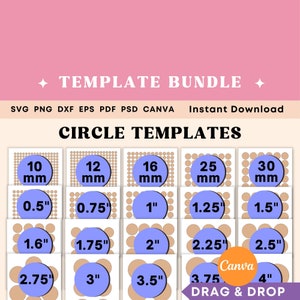 Circle Template BUNDLE, Circle SVG, Circle Label Template, Sticker ...