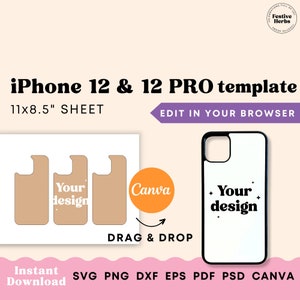 IPhone 12 Pro Sublimation Template, Phone Case Template for Sublimation ...