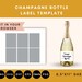 Champagne Label Template, Champagne Bottle Label SVG, Champagne Labels ...
