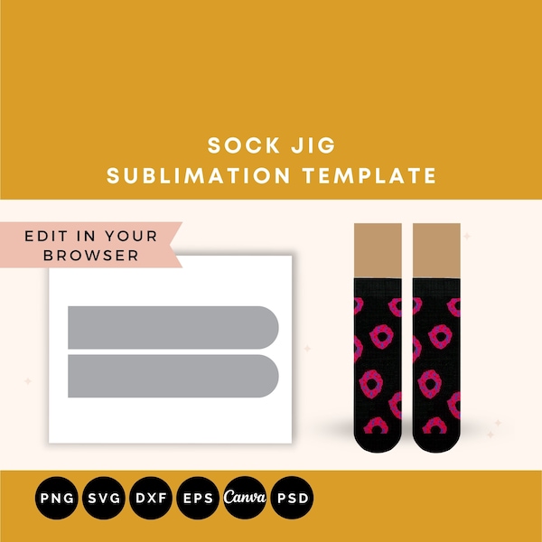 Sock Sublimation Template - Etsy