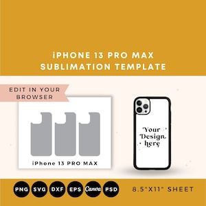 Phone Case Sublimation Template iPhone 13 Pro Max, Template for Sublimation, Phone Case 13 Pro ...