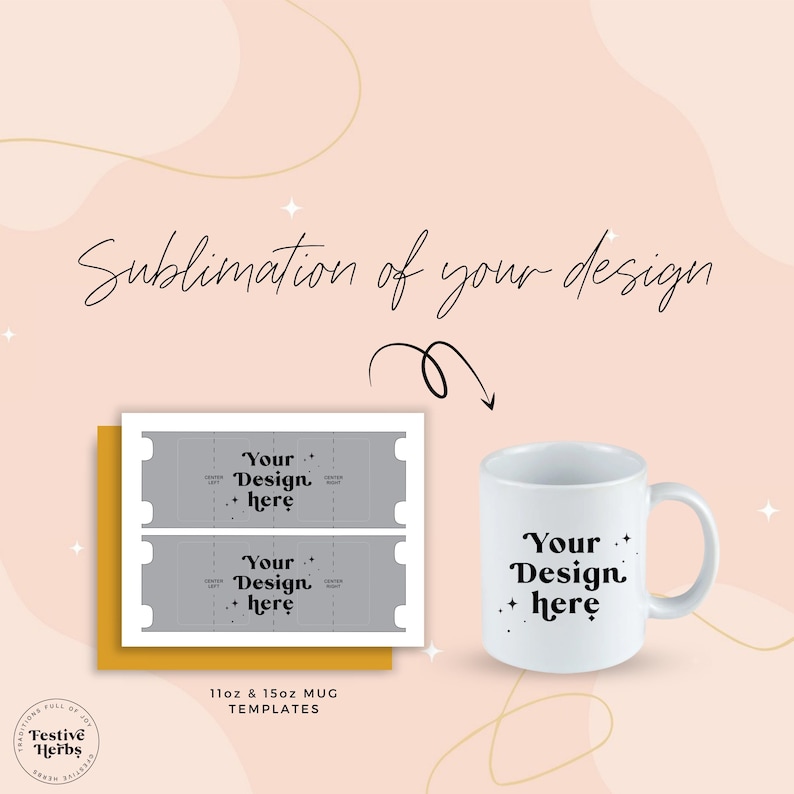 11 Oz & 15 Oz Mug Sublimation Template Sublimation Templates - Etsy