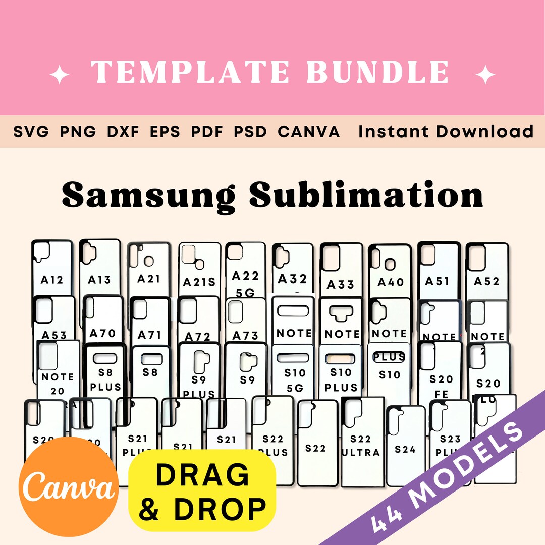 Samsung Template BUNDLE, Phone Case Template, Samsung Sublimation Template, Samsung Phone Case ...