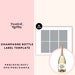 Champagne Label Template, Champagne Bottle Label SVG, Champagne Labels ...