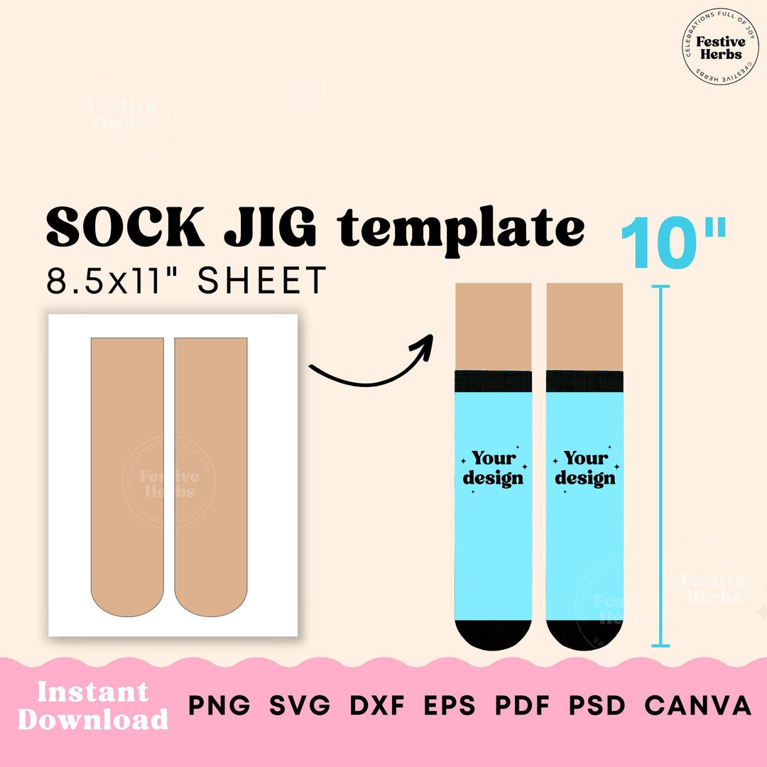 Sock Jig Template, Sock Jig Sublimation, Sock Insert Template, Socks ...
