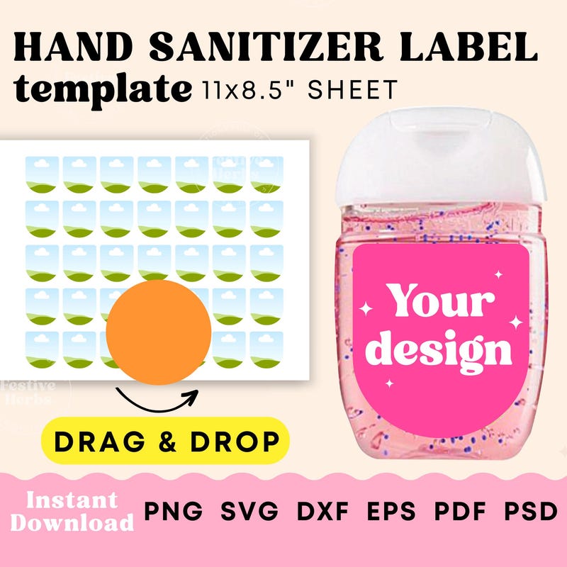 Sanitizer Label - Etsy