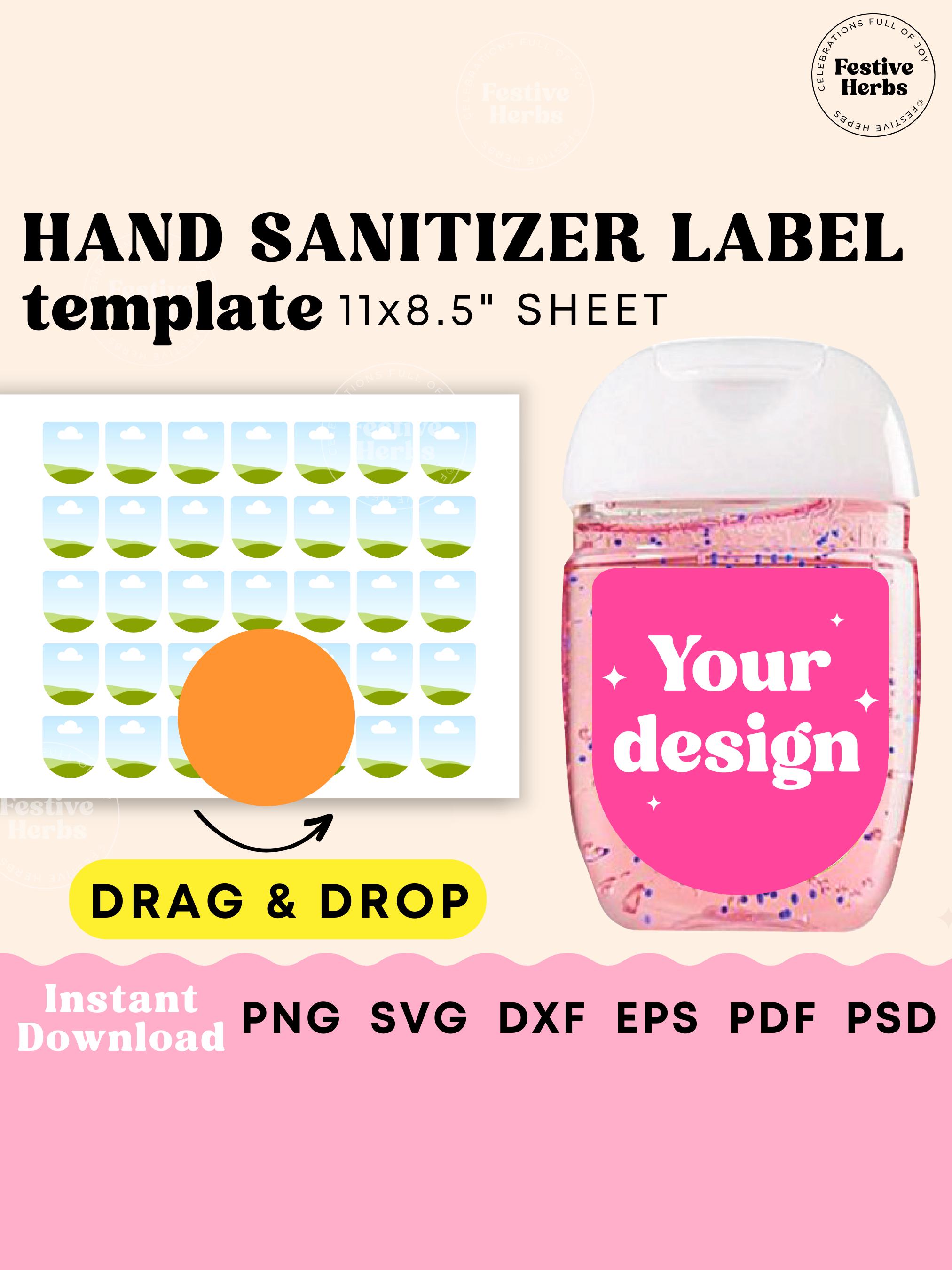 Hand Sanitize Label Template, Hand Sanitize Label Baby Shower ...