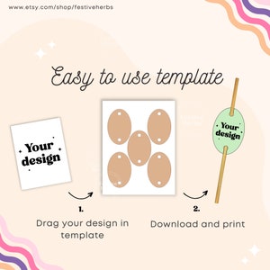 Straw Tag Template, Party Template Canva, Custom Party Decor Party Tags ...