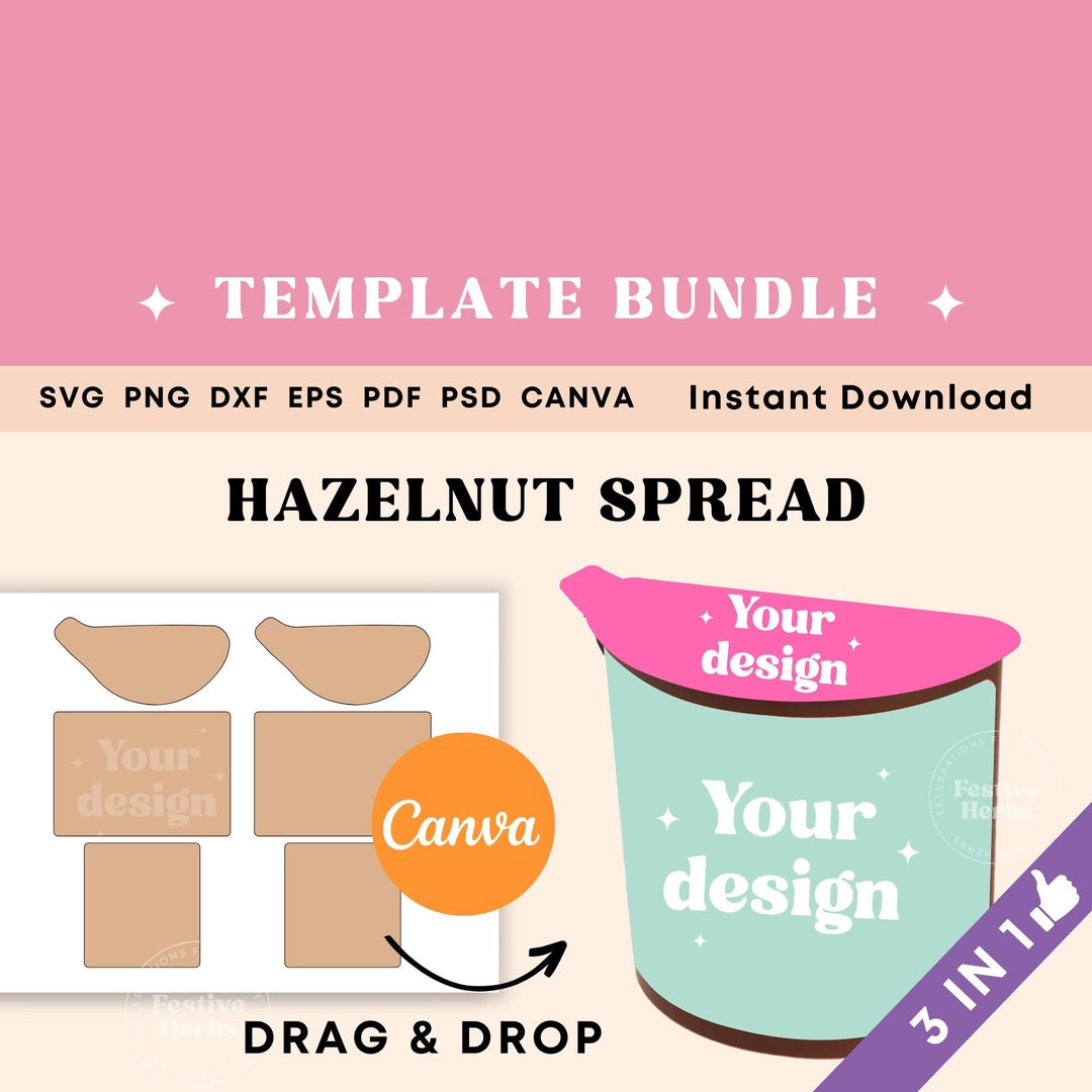 Party Favor Label Template, 1.8oz Hazelnut Spead Label Template ...