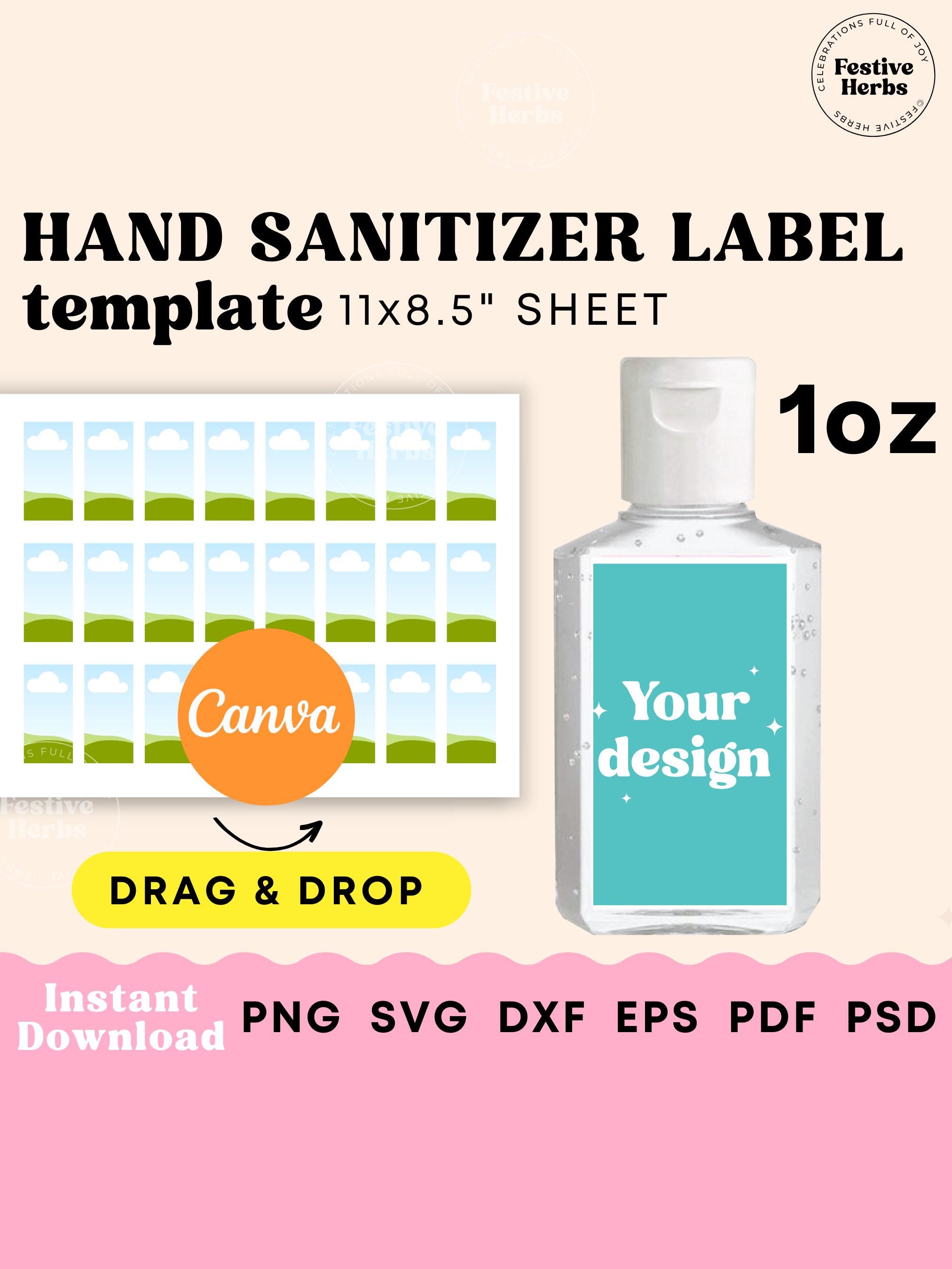 Hand Sanitize Label Template, Hand Sanitize Label Bachelorette Birthday ...