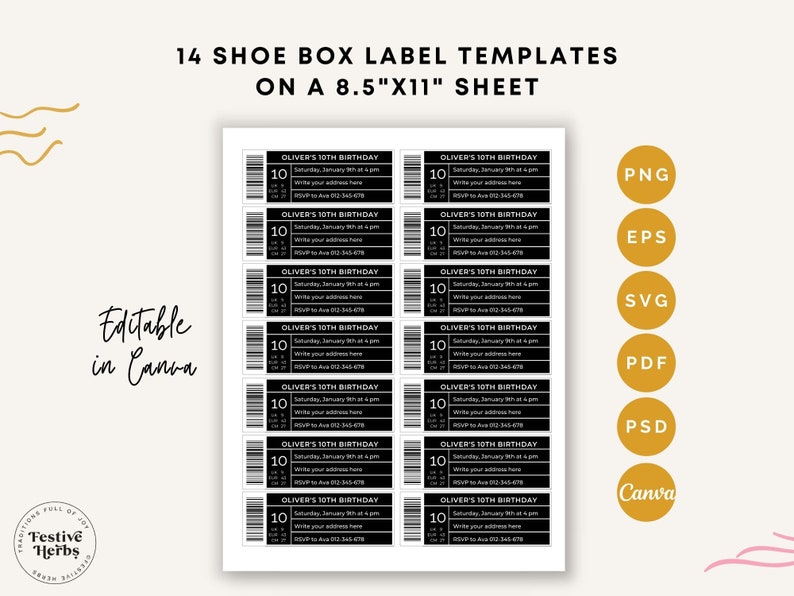 Mini Shoe Box Template Bundle Shoe Box SVG Shoe Box Label - Etsy