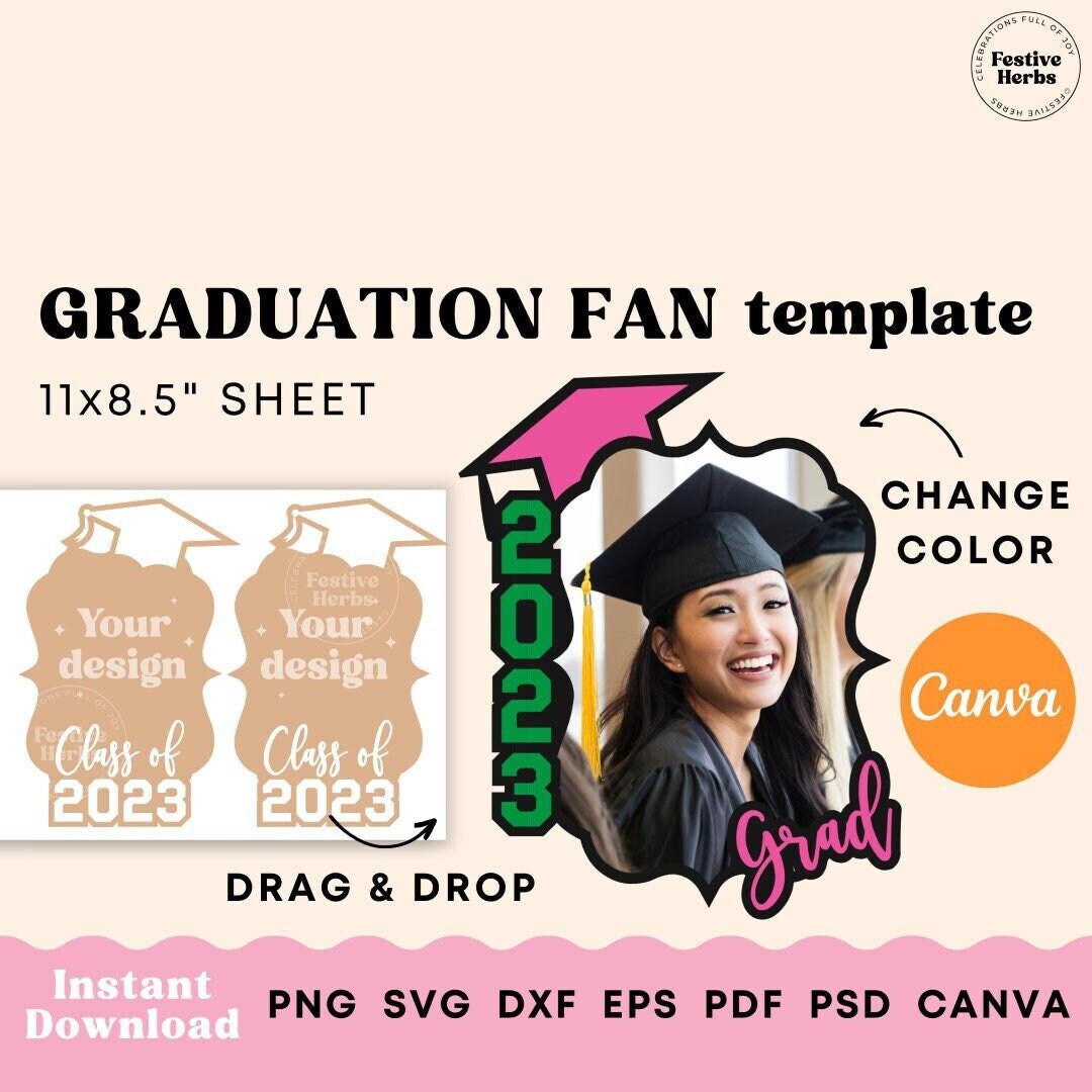 Graduation Paddle Fan Custom Grad Fan Graduation Fan - Etsy