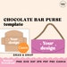 Chocolate Bar Purse Template, Chocolate Wrapper Template Party Favor ...