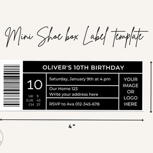 Mini Shoe Box Template Bundle Shoe Box SVG Shoe Box Label - Etsy